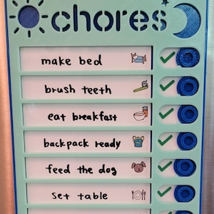 Sliding Chart Routine Chart Daily Checklist Kids Daily - Etsy