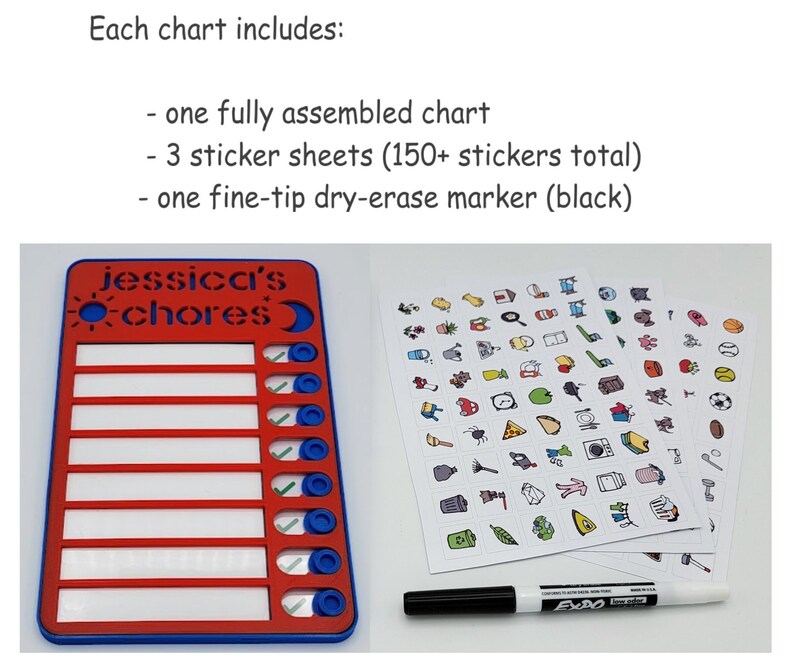 Sliding Chart Routine Chart Daily Checklist Kids Daily - Etsy