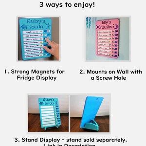 Rainbow Sliding Routine Chart, Chore Chart, Daily Checklist, Kids Daily ...
