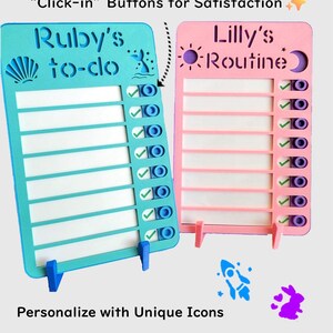 Sliding Routine Chart, Chore Chart, Daily Checklist, Kids Daily Tasks ...