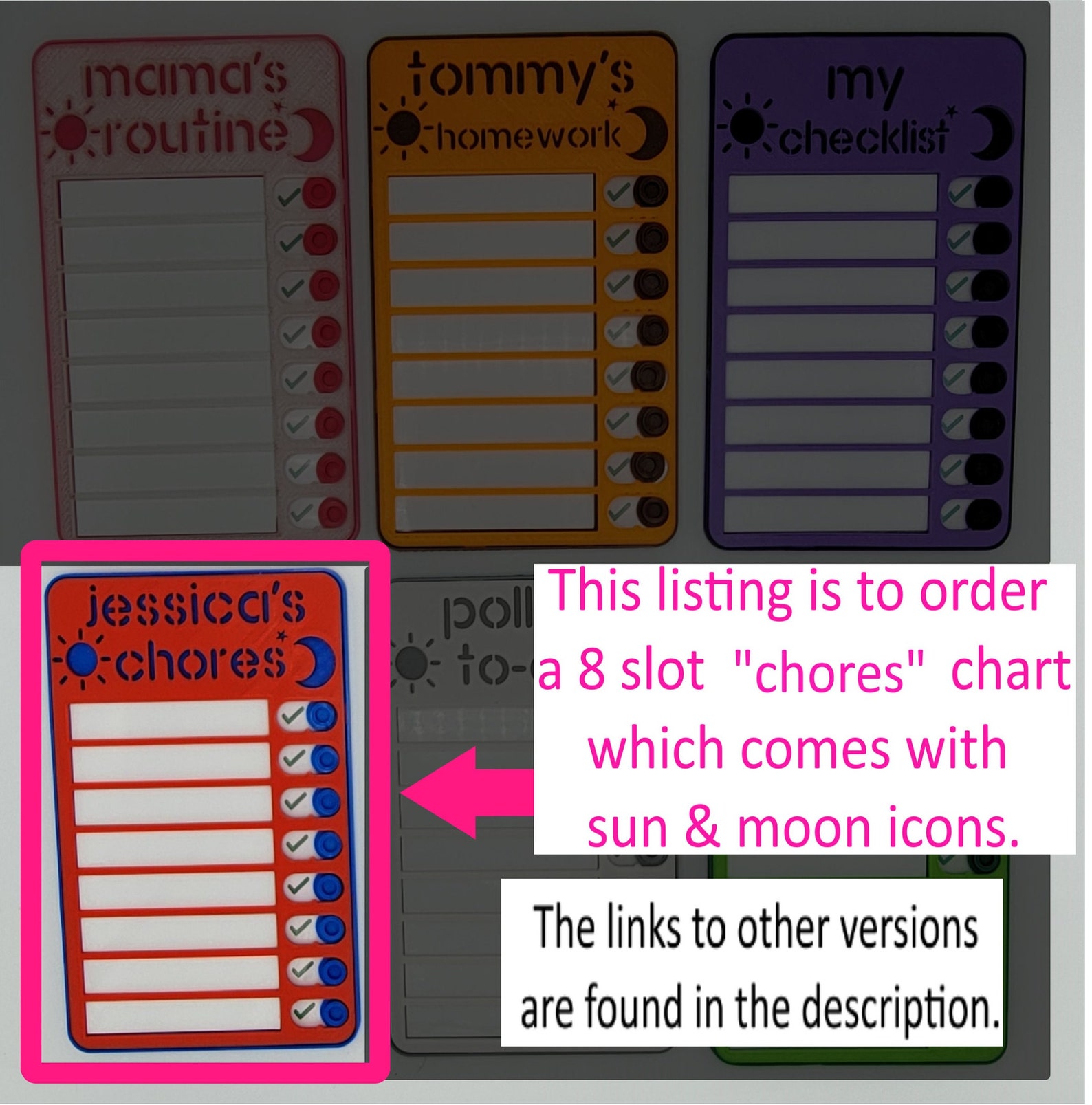Sliding Chart Routine Chart Daily Checklist Kids Daily - Etsy