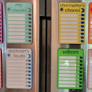 9 Slot Sliding Chart Routine Chart Daily Checklist Kids - Etsy