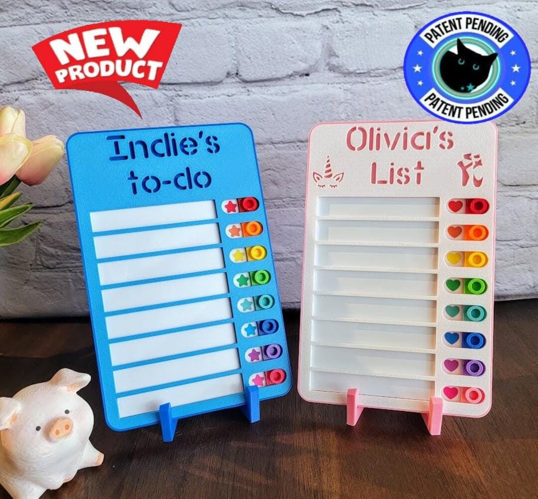 Rainbow Sliding Routine Chart, Chore Chart, Daily Checklist, Kids Daily ...