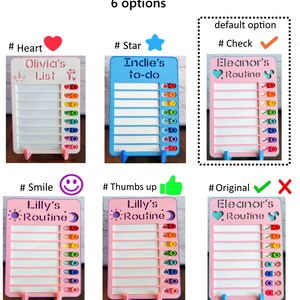 Rainbow Sliding Routine Chart, Chore Chart, Daily Checklist, Kids Daily ...