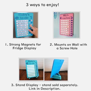 Sliding Routine Chart, Chore Chart, Daily Checklist, Kids Daily Tasks ...
