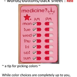 Medicine Tracker, Pill Tracker, Kids Medicine Tracker | AM PM Reminder| Magnetic | Personalized ...