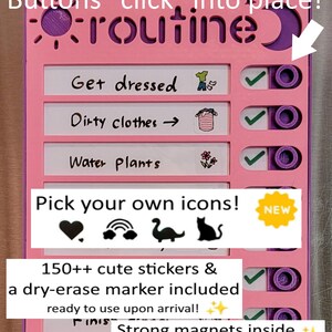 Sliding Routine Chart, Chore Chart, Daily Checklist, Kids Daily Tasks ...