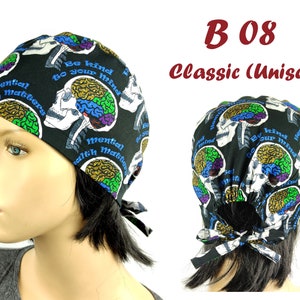 Scrub Caps Brain Neuro Surgery Scrub Hat, Ponytail Scrub Cap, Anatomy ...