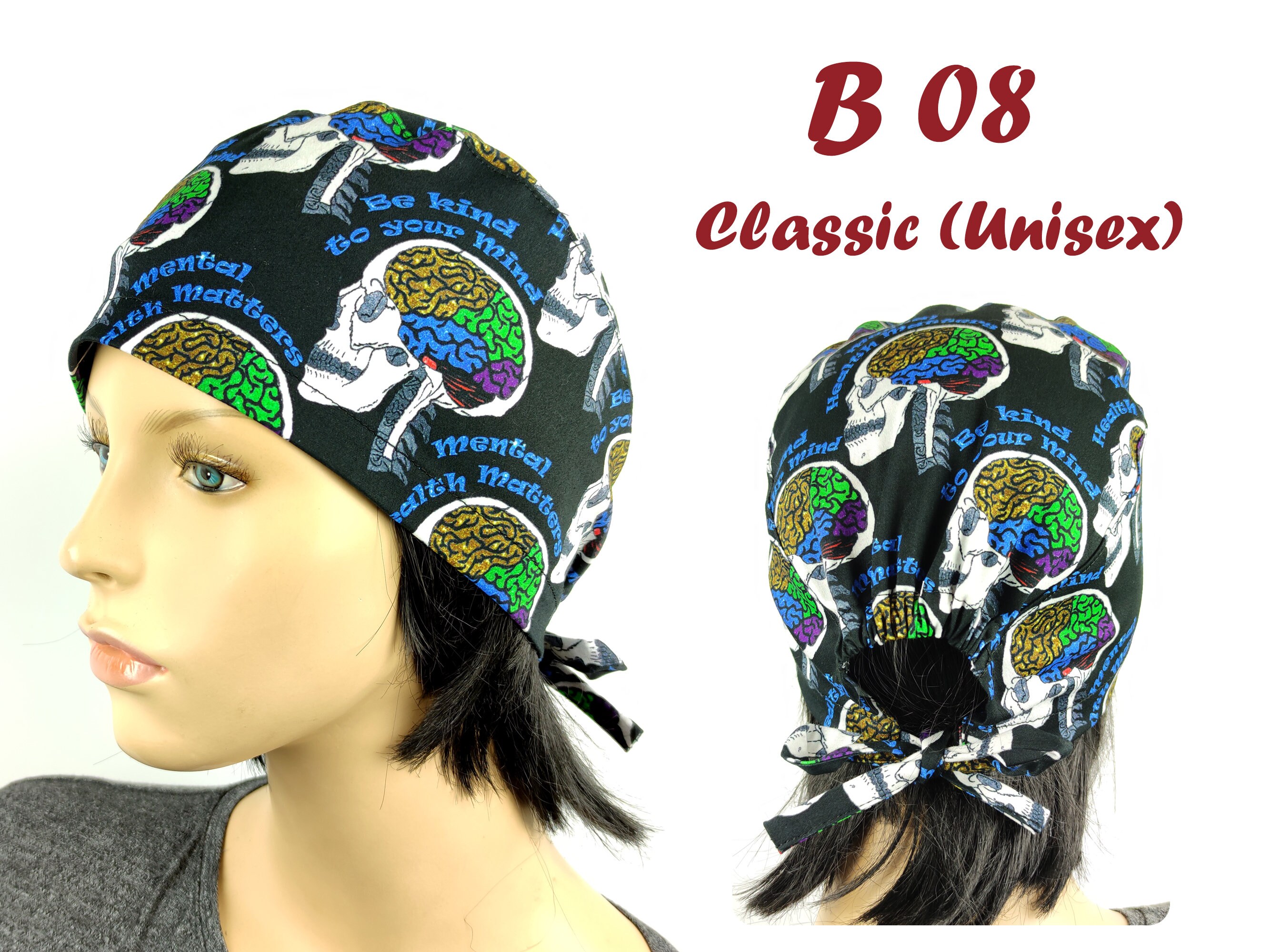 Scrub Caps Brain Neuro Surgery Scrub Hat Ponytail Scrub Cap - Etsy
