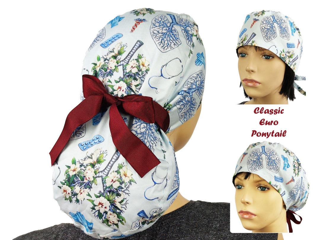 Anatomy Scrub Caps for Women Ponytail Scrub Cap Scrub Hats - Etsy