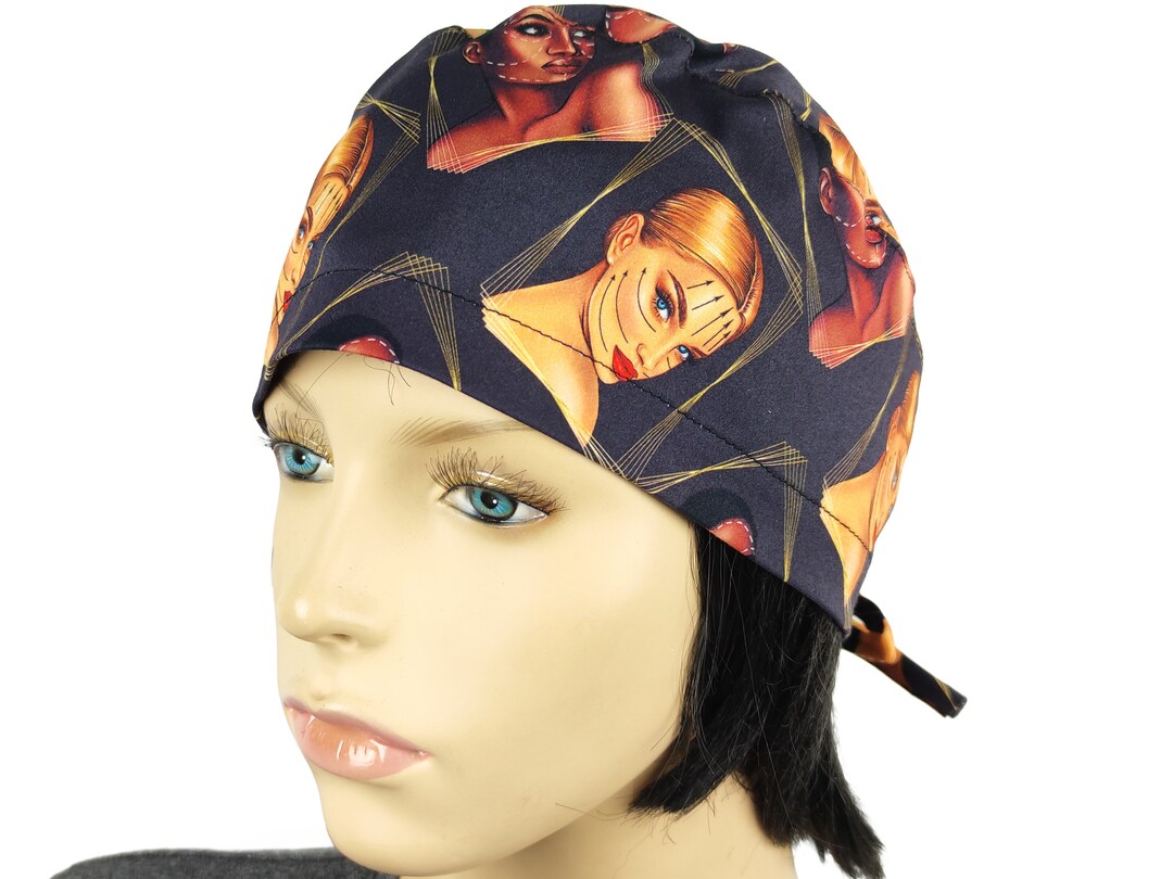 Face-lift Markings Scrub Cap, Plastic Surgeon Hat, Cosmetic Surgery ...