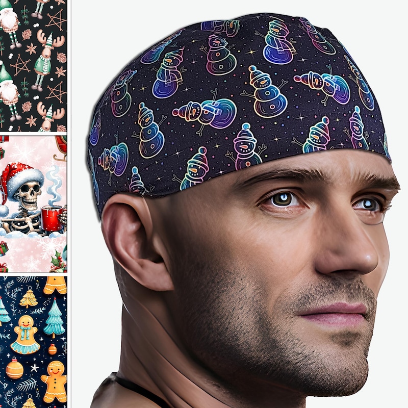 Winter Tie Back Scrub Cap - Etsy