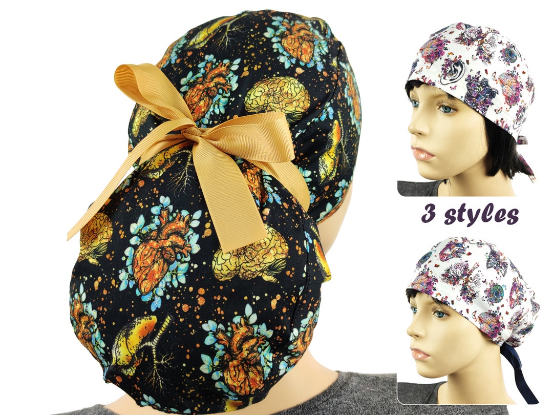 Anatomic Surgical Scrub Hat, Anatomy Scrub Cap, Anatomy Print, Surgical ...