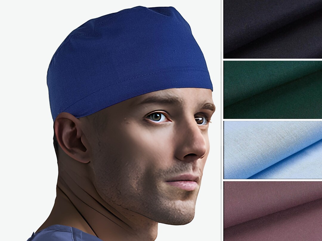 Solid Color Cotton Scrub Cap, Unisex Tie Back Surgical Hat - Etsy