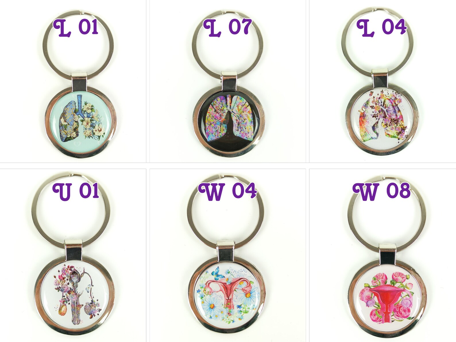Medical Keychain Healthcare Nurse Gift Hearts Lungs Skull - Etsy