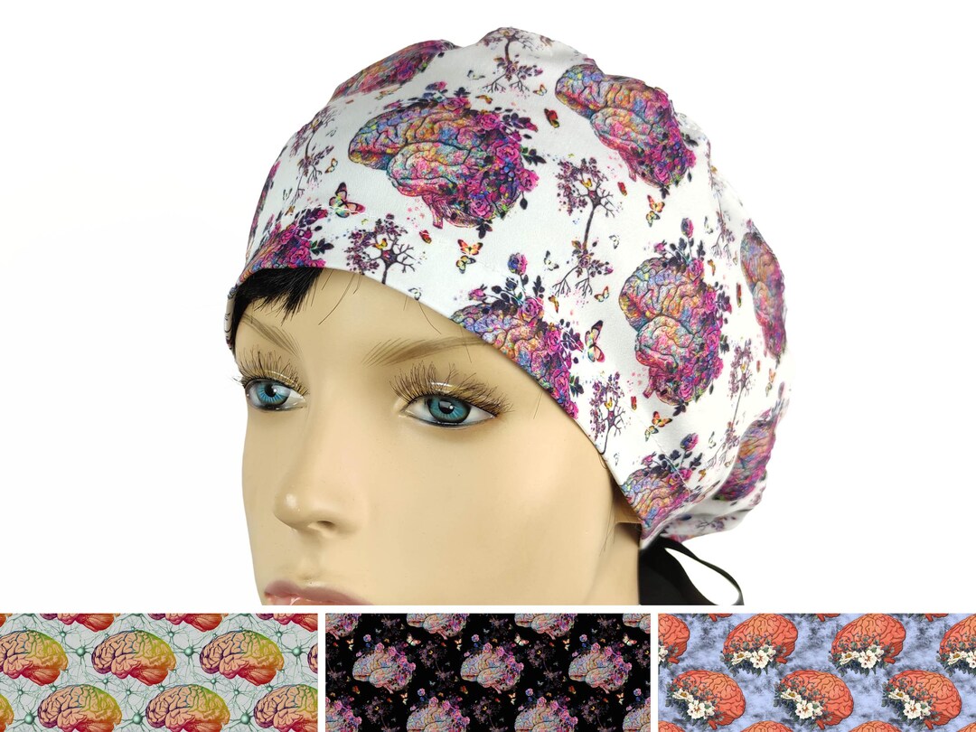 Scrub Caps for Women With Anatomy Brain Surgical Cap for Neurologist ...