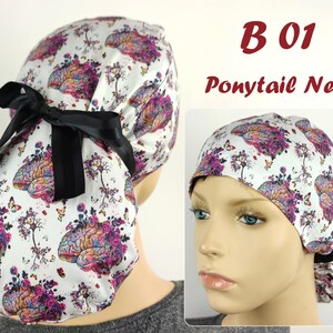 Scrub Caps for Women With Anatomy Brain Surgical Cap for Neurologist ...