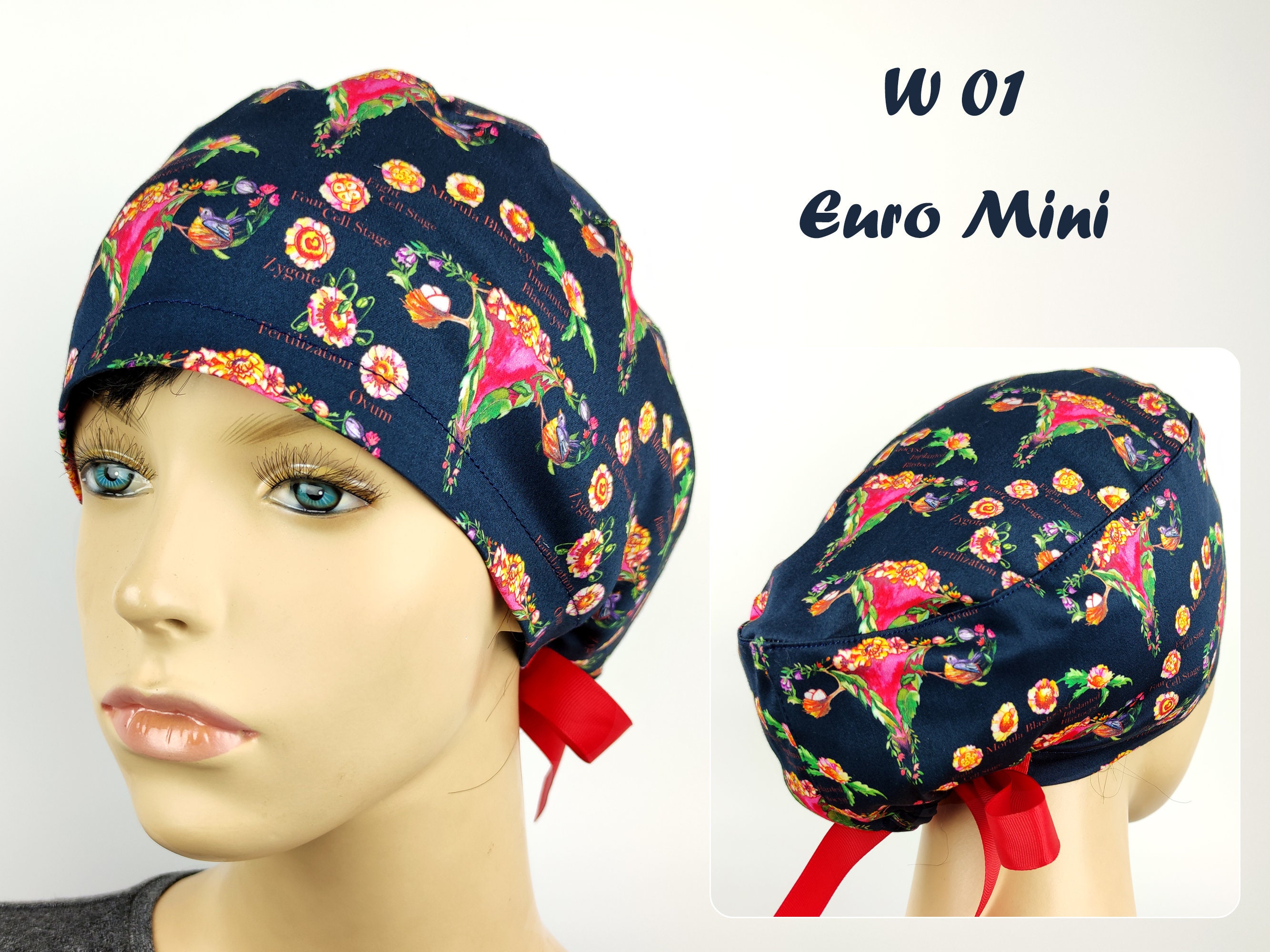 Scrub Caps Gynecology Surgical Cap Anatomical Uterus Nurse Etsy