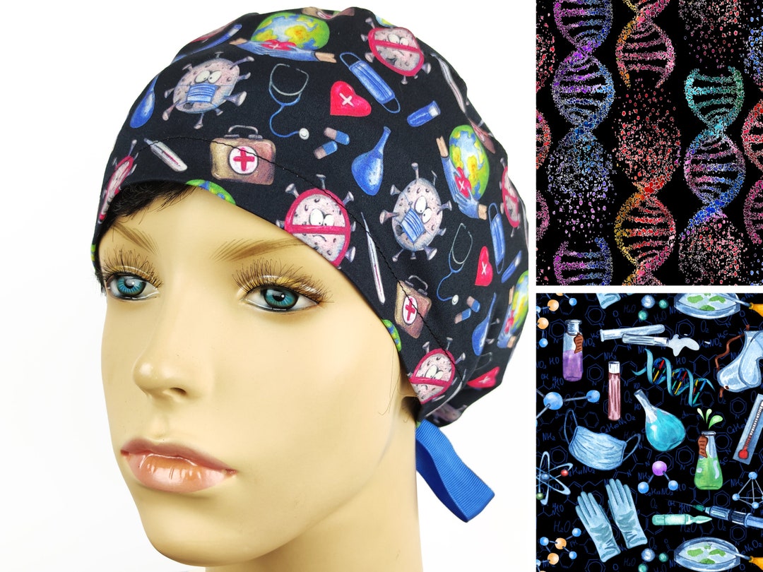Unisex Scrub Cap With Medical Print Surgery Cap DNA Women - Etsy