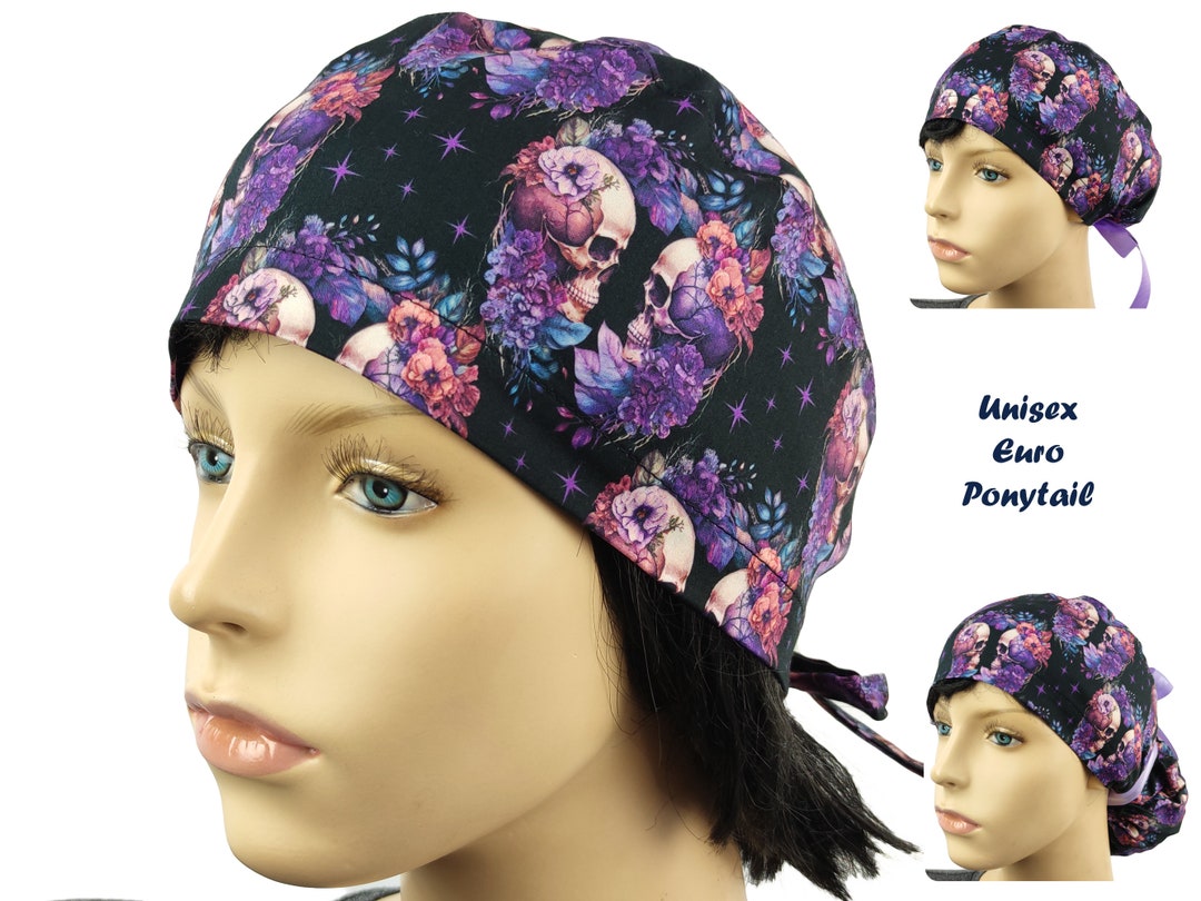 Skull Surgical Cap for Women, Floral Scrub Cap, Medical Nurse Bonnet - Etsy