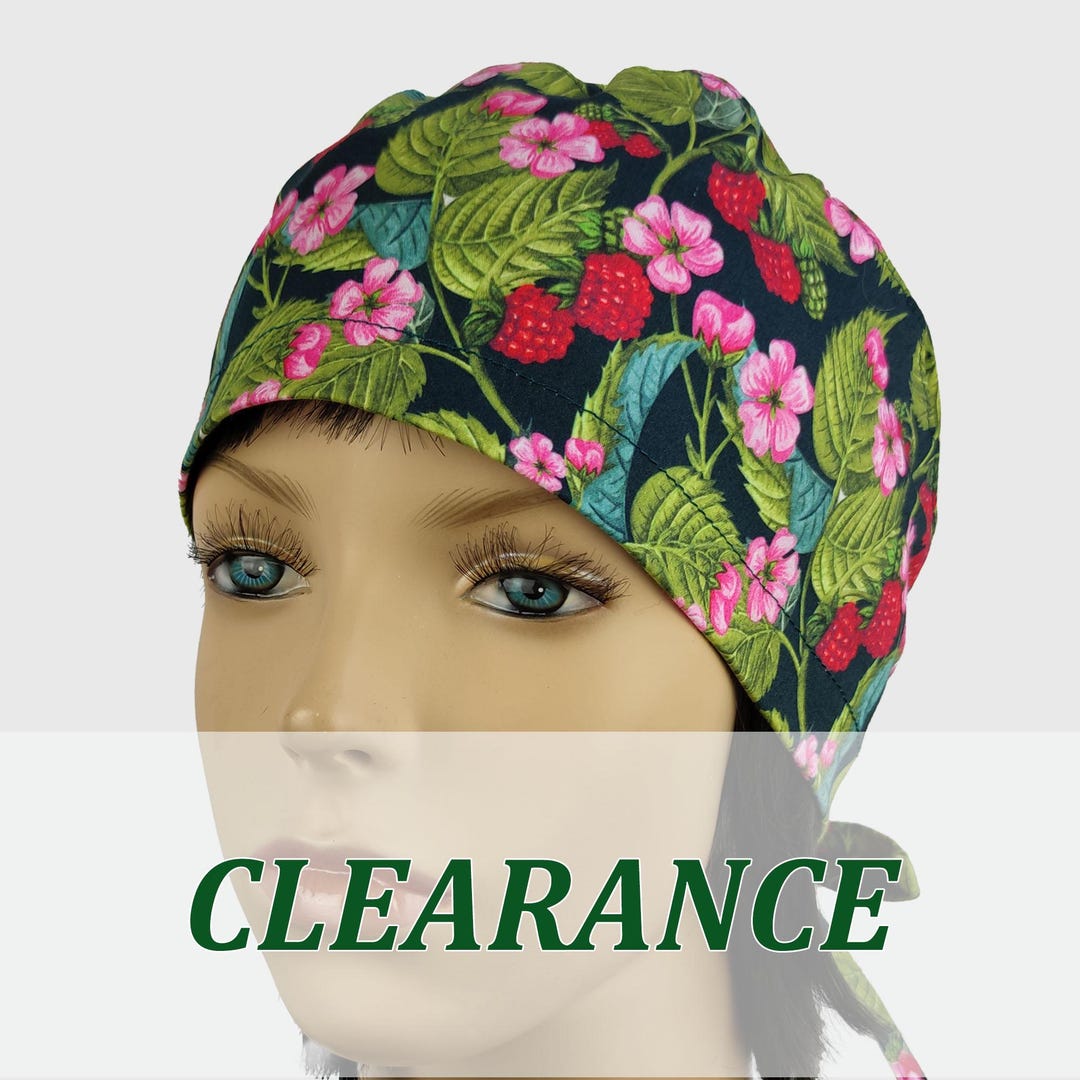 Clearance Scrub Caps, Floral Medical Scrub Hat, Surgical Cap With ...