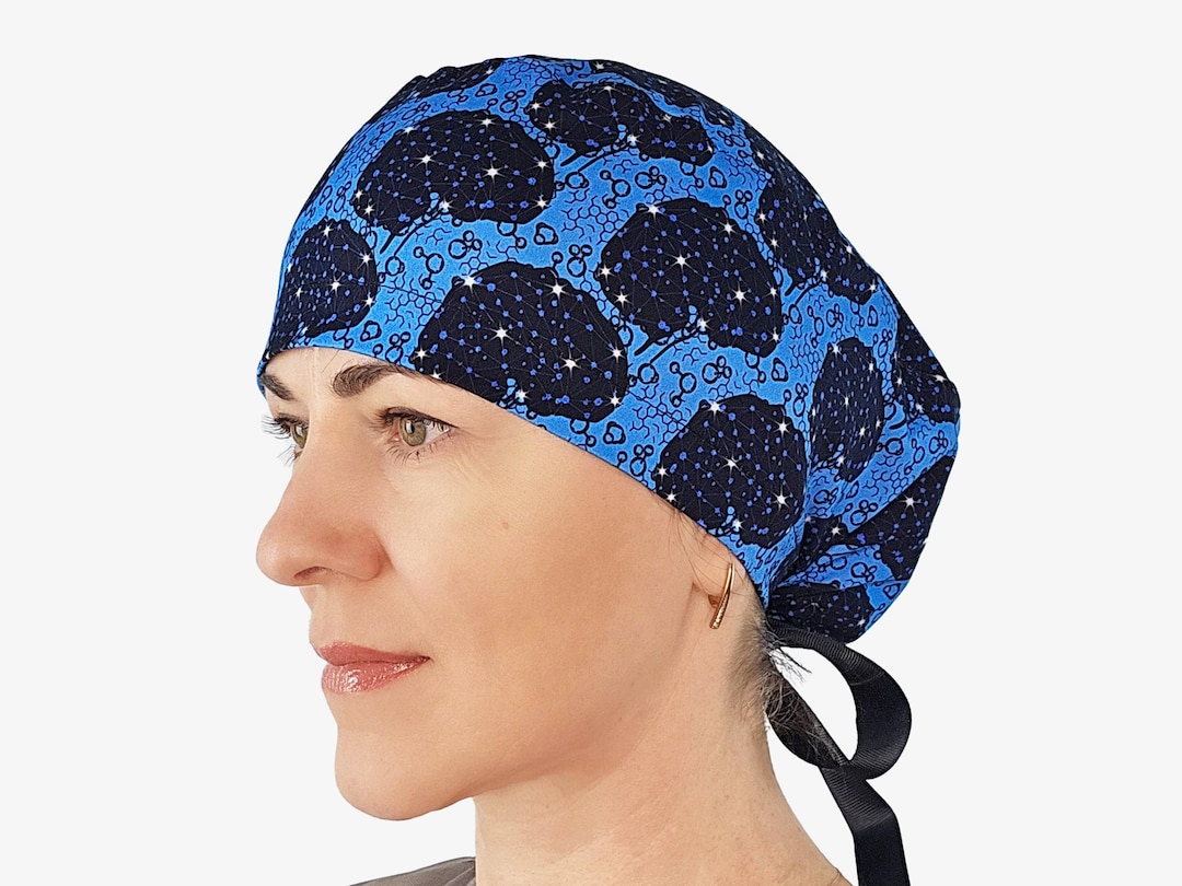 Brain Scrub Caps, Neurology Nurse Scrub Hat, Anatomy Surgical Cap Women ...