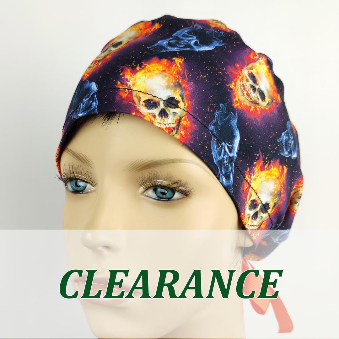 Skull Scrub Caps for Women, Clearance Sale, Surgical Cap, Nurse Scrub ...