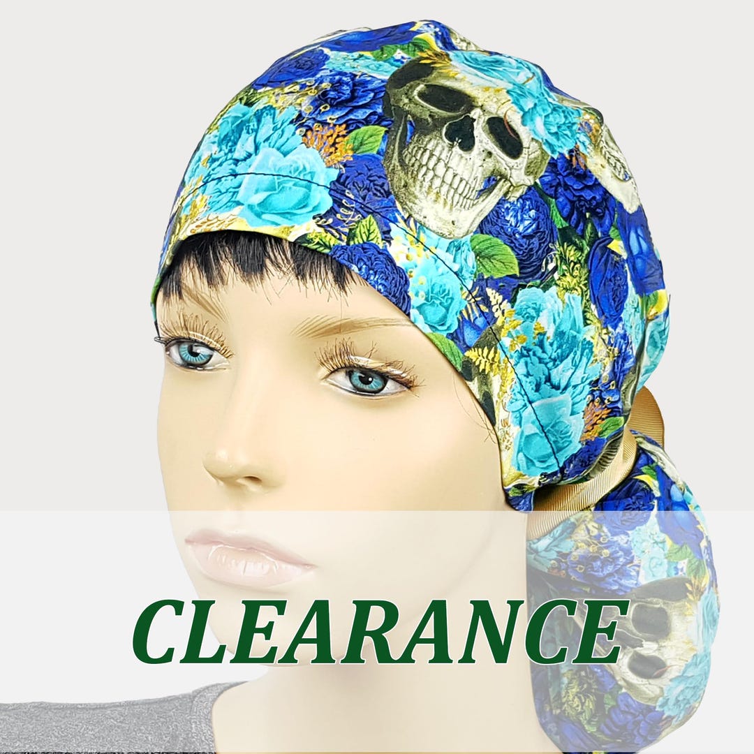 Skull Scrub Caps for Women, Clearance Sale, Surgical Cap, Nurse Scrub ...