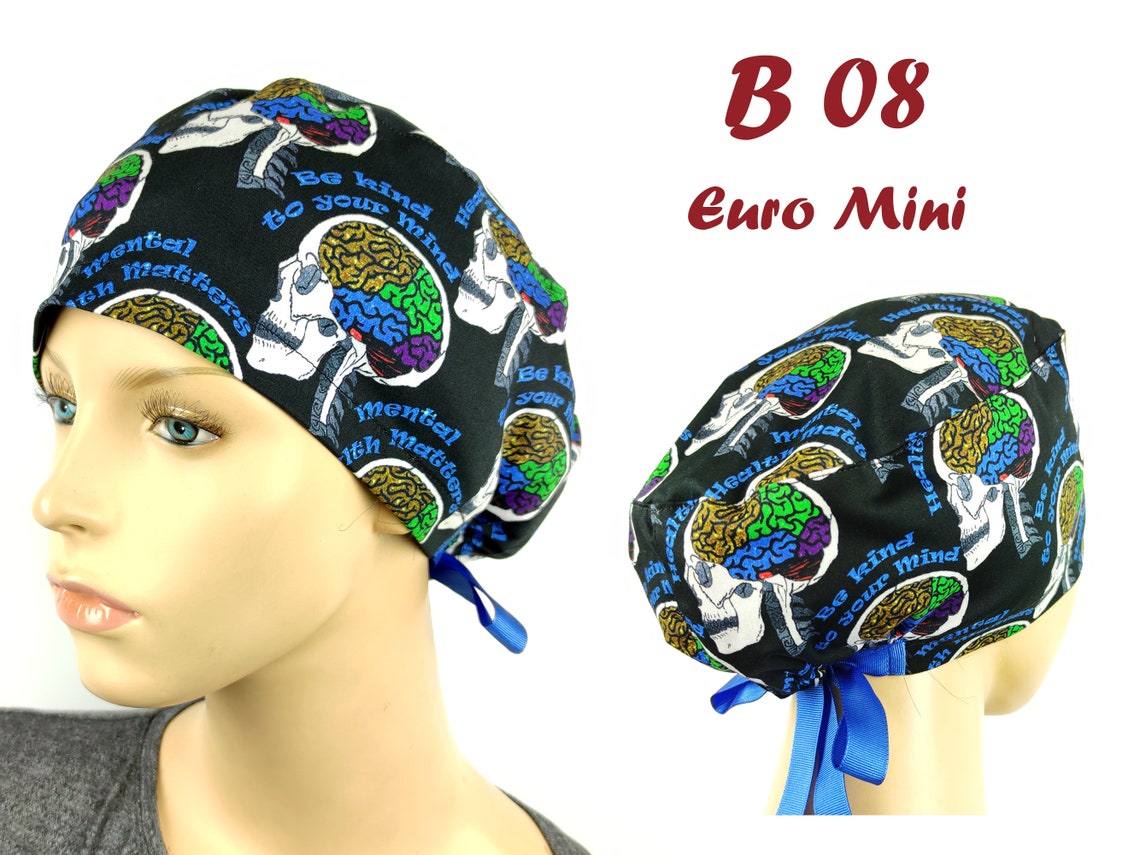 Scrub Caps Brain Neuro Surgery Scrub Hat Ponytail Scrub Cap - Etsy
