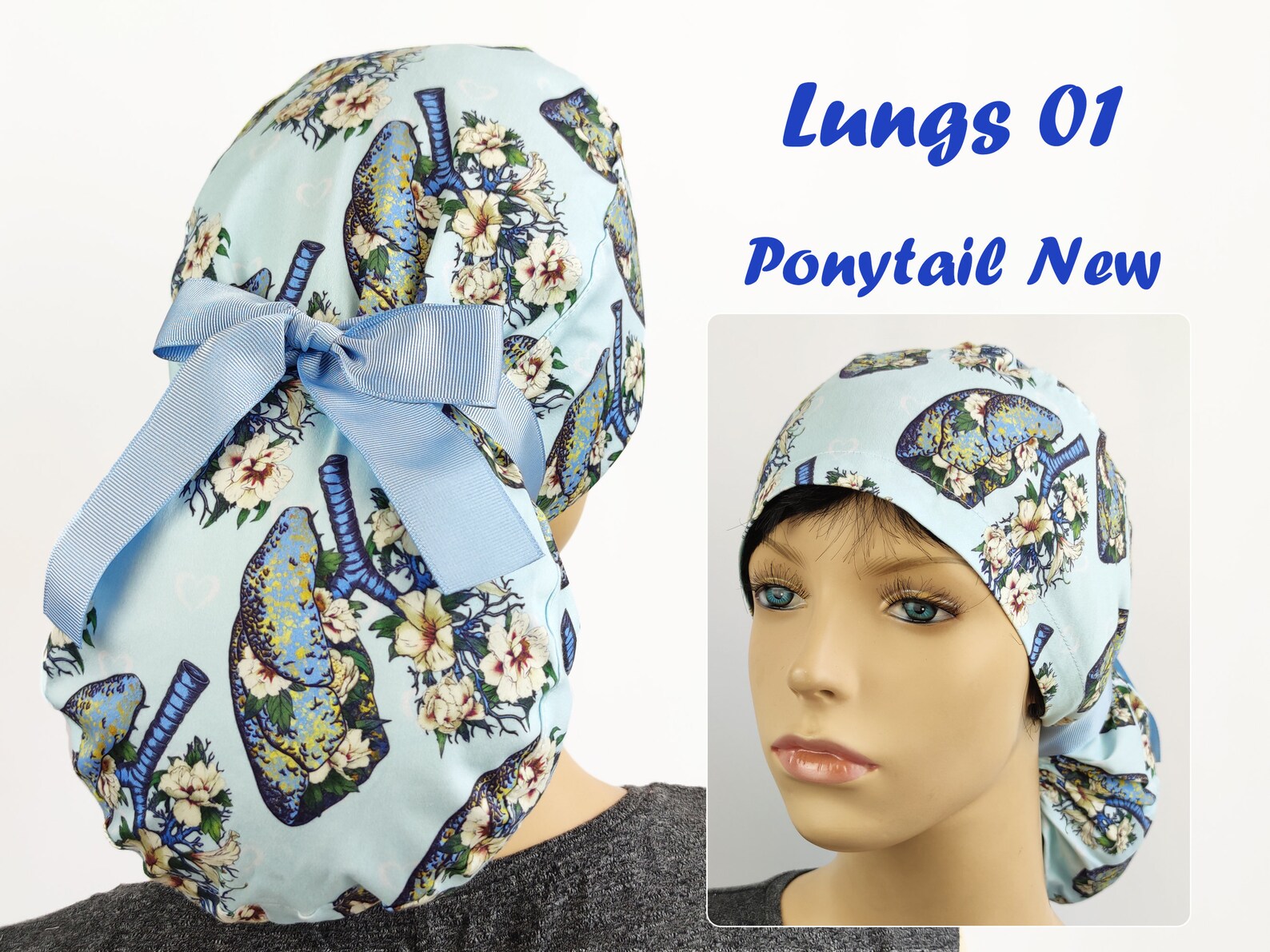 Anatomy Scrub Hat Women Scrub Caps for Women Anatomy Lungs - Etsy