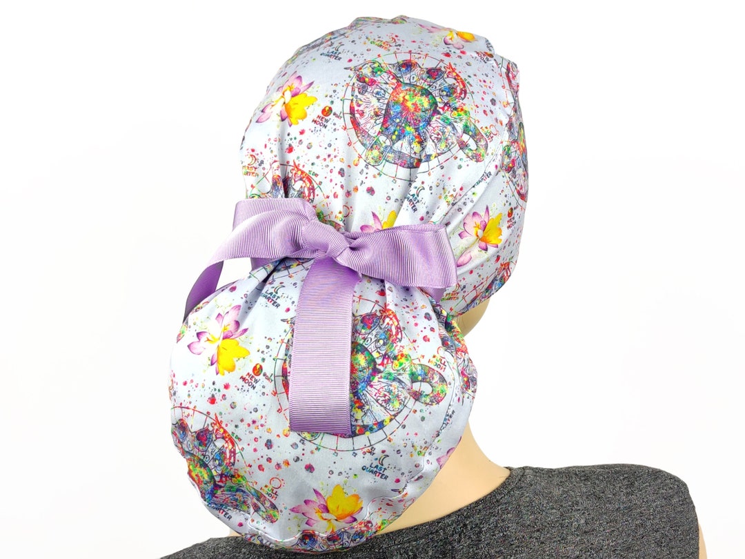 Uterus Women Surgical Hat, Anatomy Euro Scrub Cap, Menstrual Cycle ...