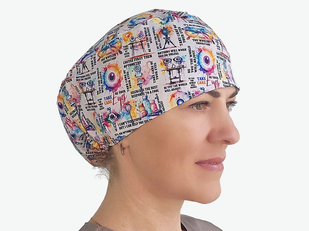 Optometrists Scrub Caps, Ophthalmology Surgical Cap, Eye Doctor Scrub ...