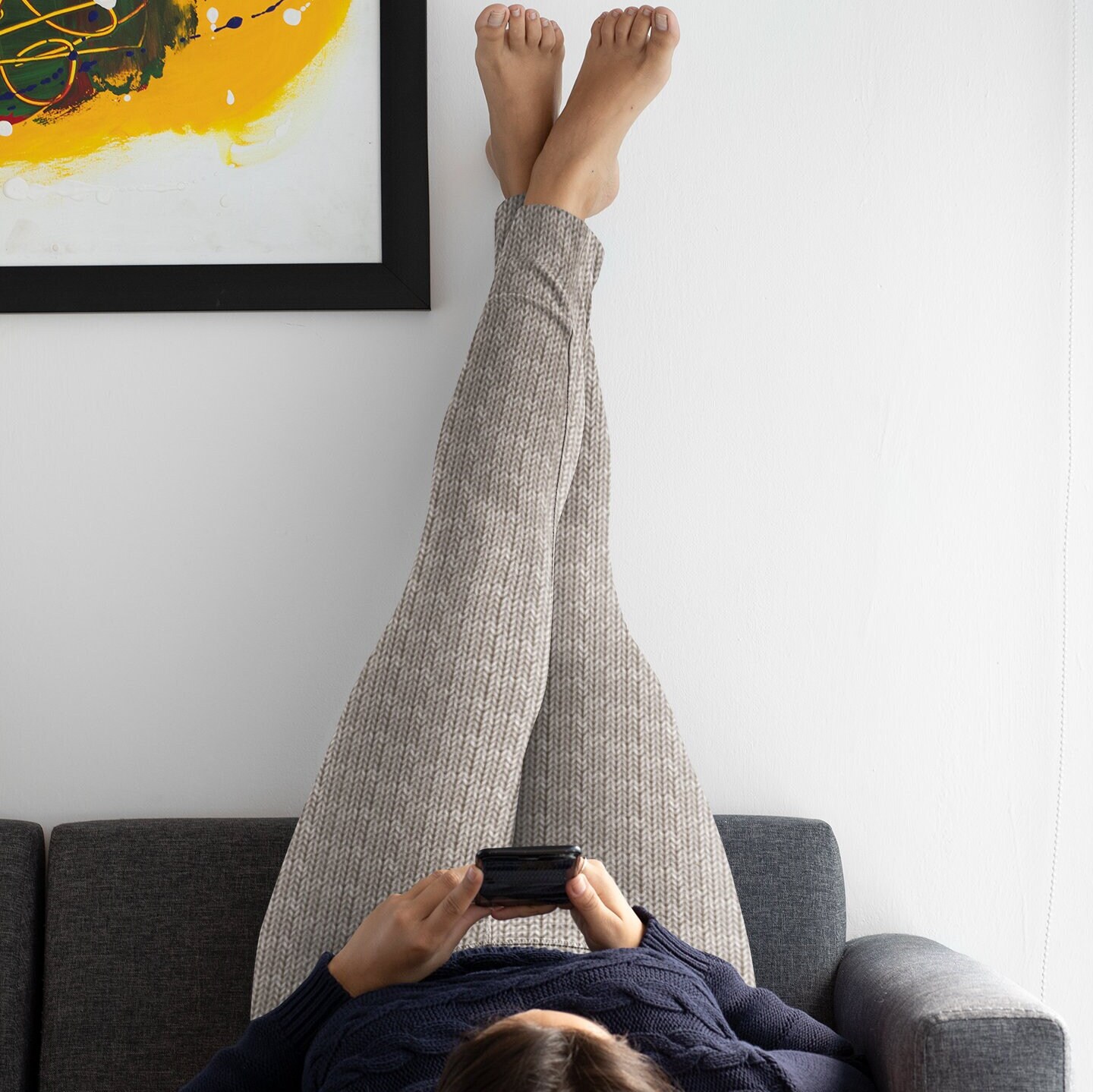 Sweater Knit Look Fall Leggings For Women Fall Yoga Pants Womens Outfit Cozy Aesthetic T