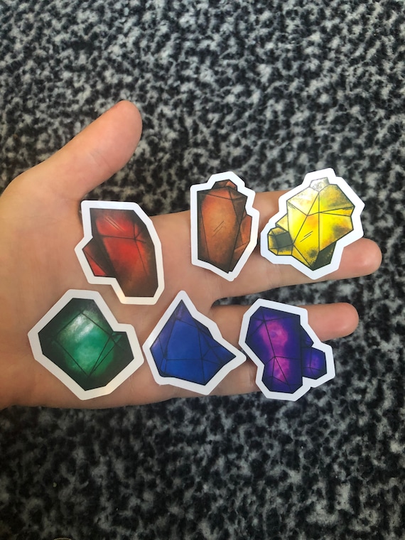 Infinity Stones Sticker Set of 6 - Etsy