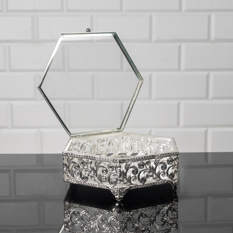 Handmade Fancy Keepsake Boxes Hexagon Metal Display Cases - Etsy