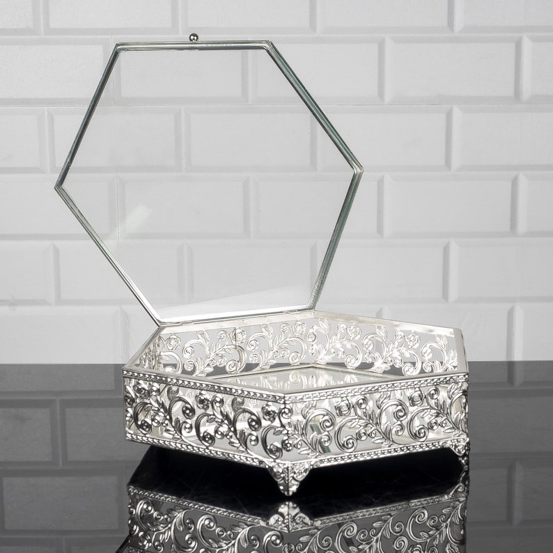 Handmade Fancy Keepsake Boxes Hexagon Metal Display Cases - Etsy