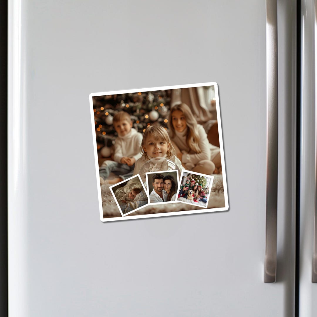 Photo Collage Magnets | Custom Family Refrigerator Magnet, Holiday ...