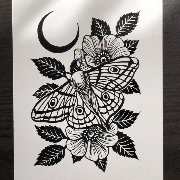 Butterfly Linocut - Etsy