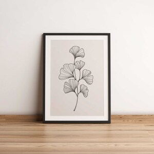 Gingko Biloba Instant Download Print, Printable Wall Art, Digital File ...