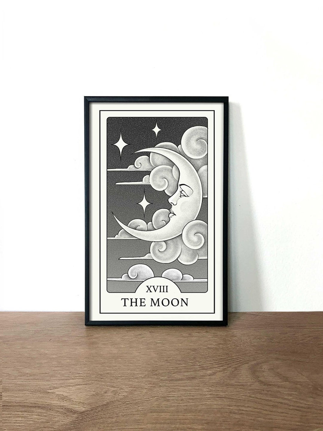 The Moon Tarot Card Printable Instant Download Digital Printable Art ...