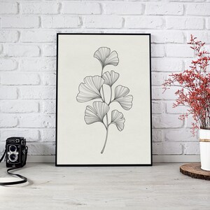 Gingko Biloba Instant Download Print, Printable Wall Art, Digital File ...