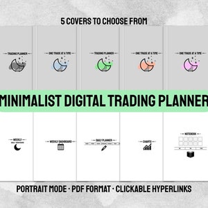 Trading Planner, Digital Planner, Minimalist Planner, PDF Planner, iPad ...