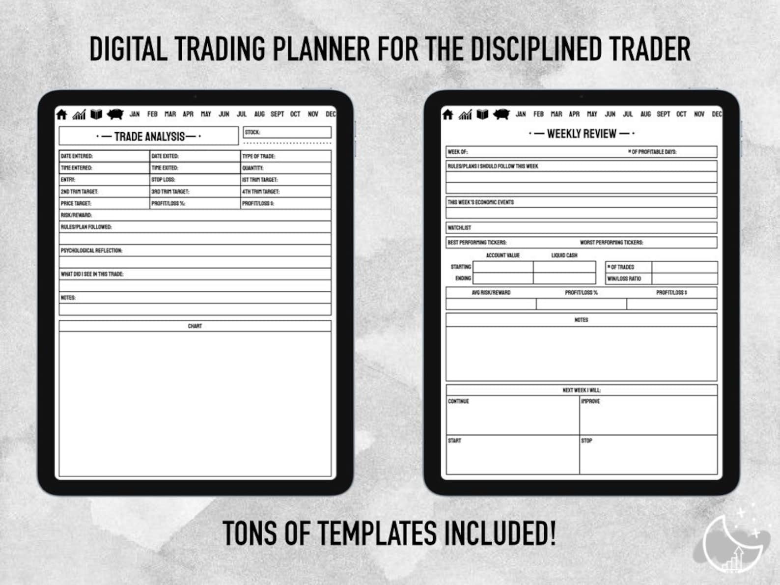 Ultimate Digital Trading Planner Digital Planner PDF - Etsy