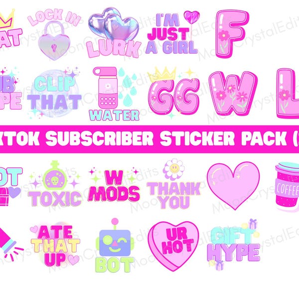 Tiktok Subscriber Stickers - Etsy