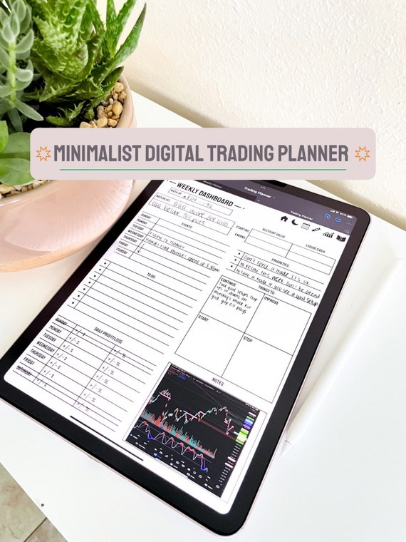 Trading Planner Digital Planner Minimalist Planner PDF - Etsy