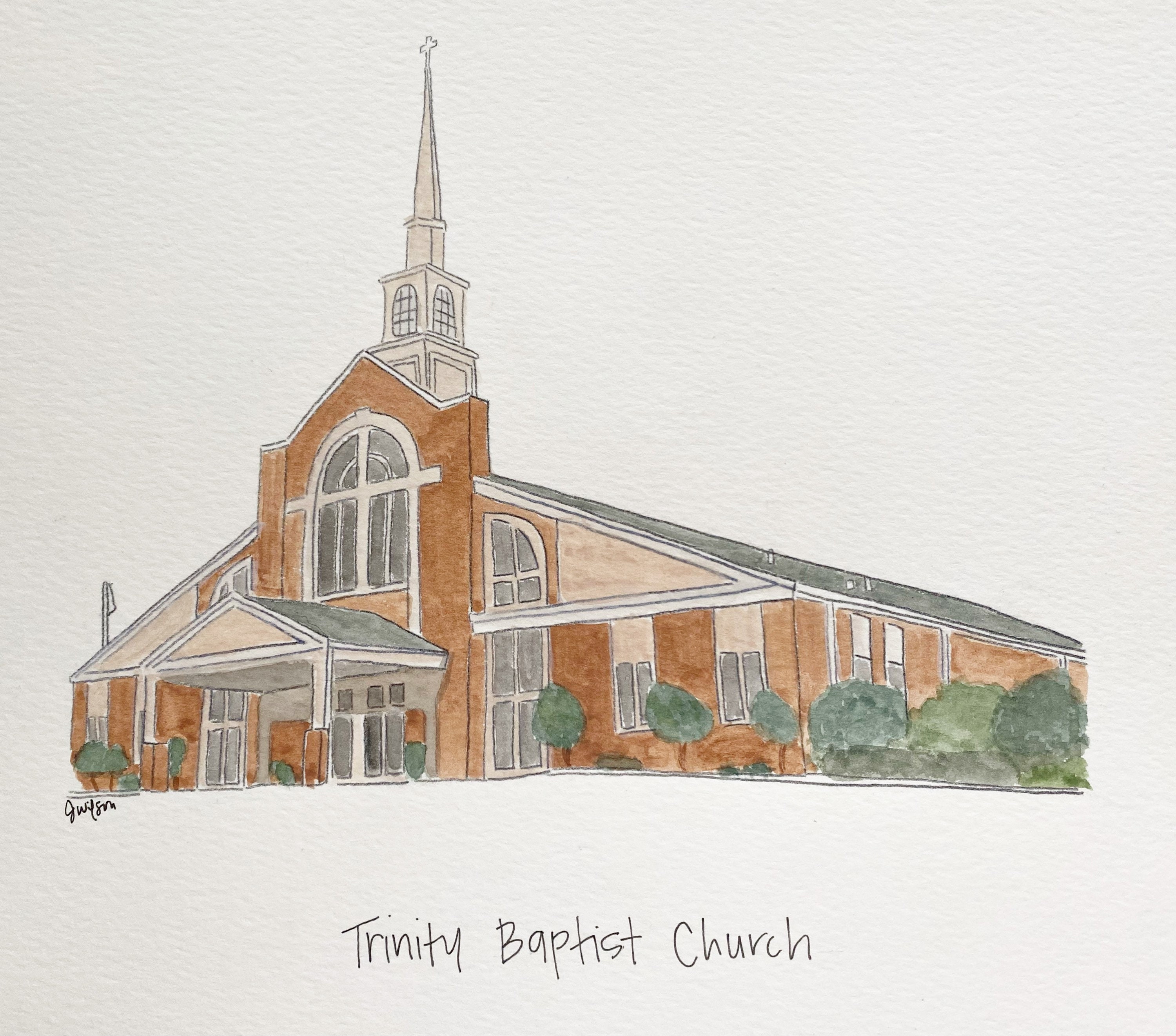 Custom Church Portrait - Etsy