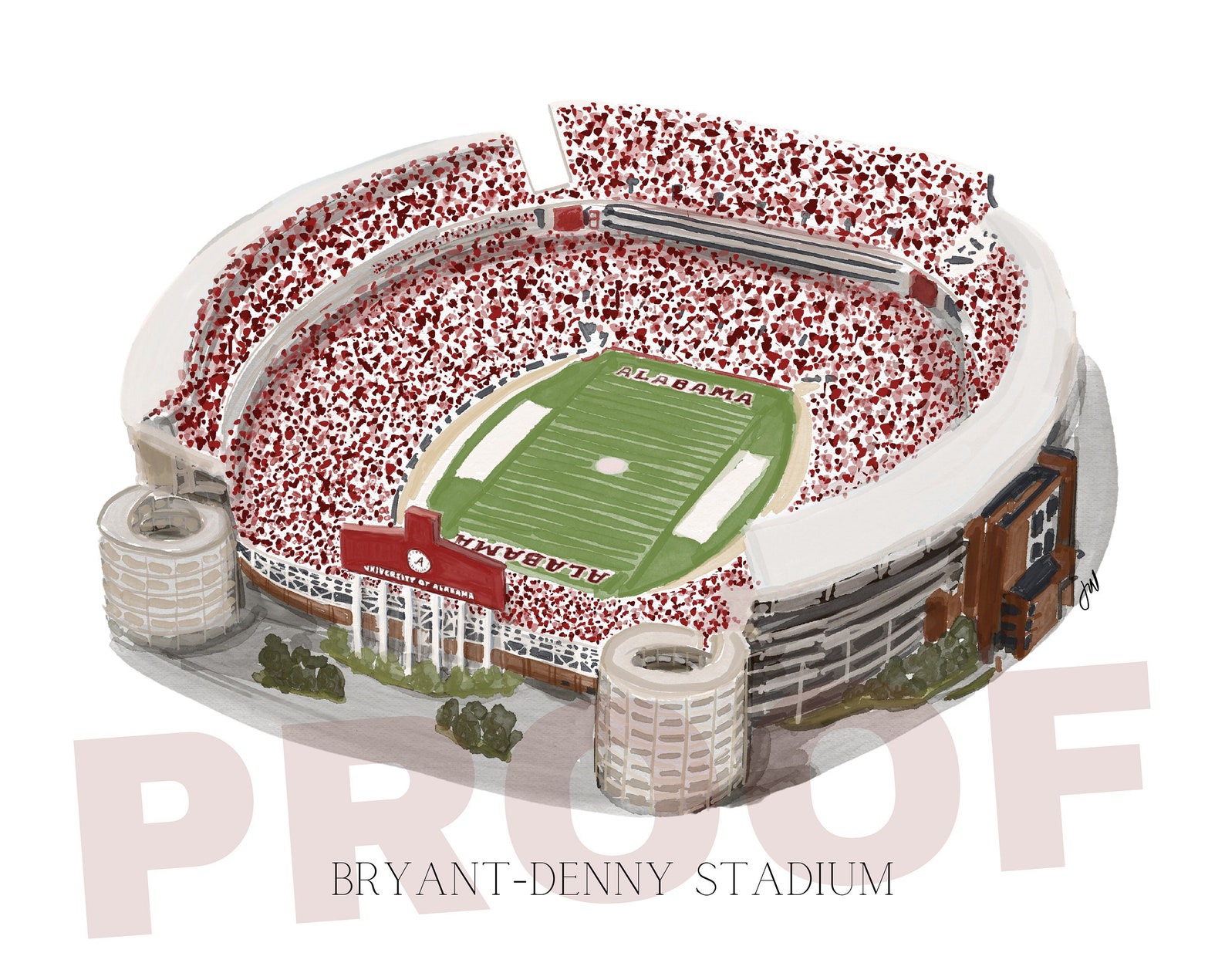 Bryant-denny Stadium - Etsy