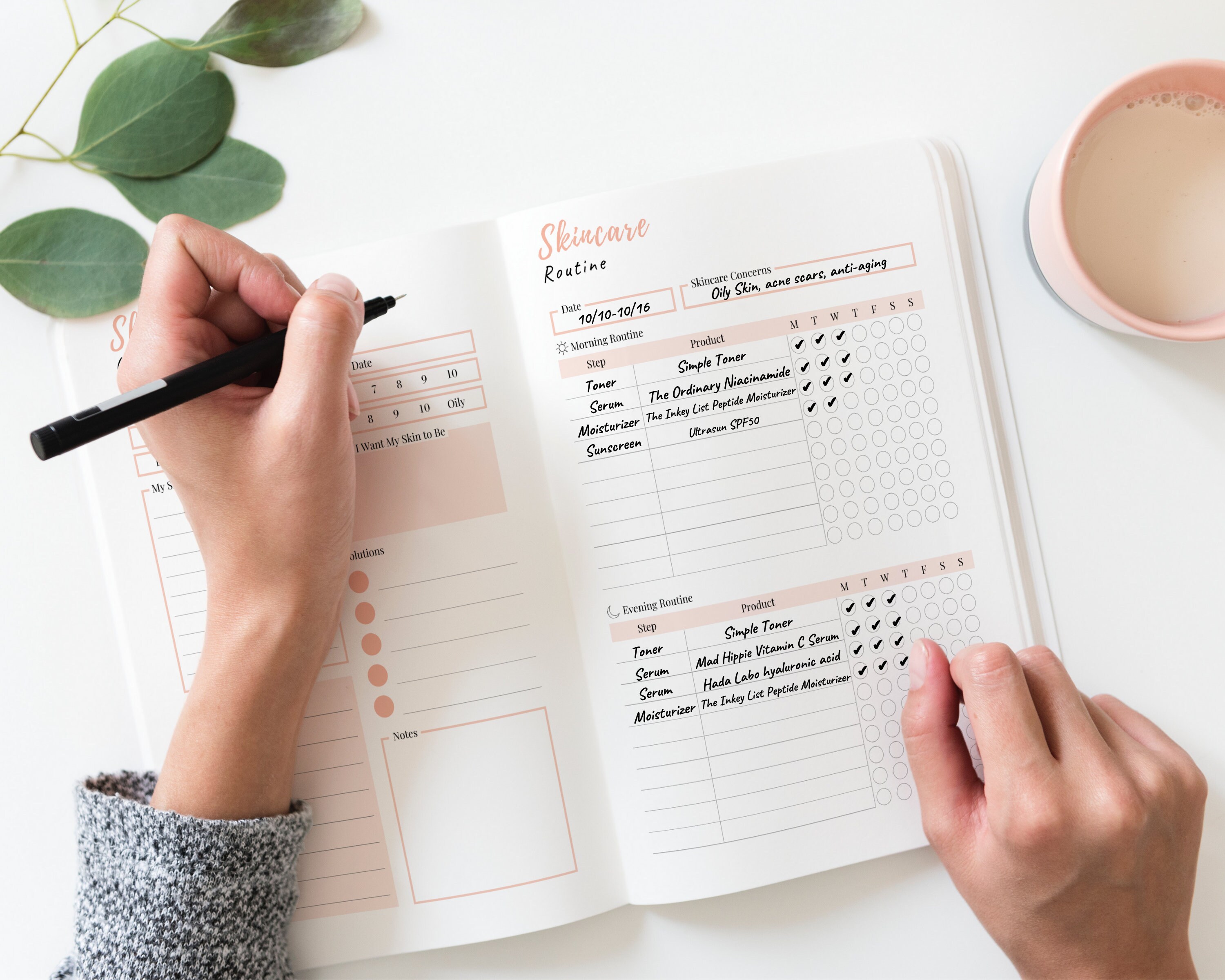 Glow up Planner Beauty Journal Printable Skincare Routine - Etsy Hong Kong