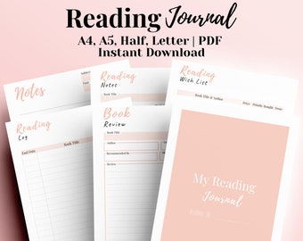 Book Review Log Reading Journal Book Journal Reading - Etsy