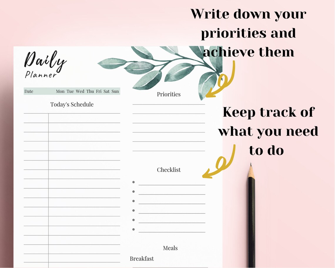 2021 Weekly Planner Printable Undated Weekly Schedule Daily - Etsy